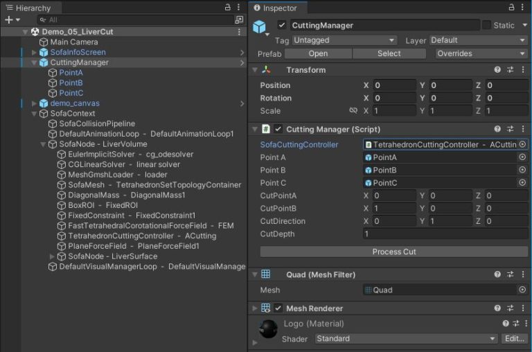 SofaUnity - Feature - Interactions - InfinyTech3D