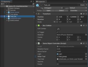SofaUnity - Feature - Interactions - InfinyTech3D