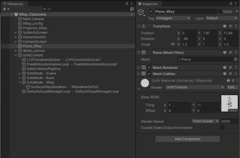 SofaUnity - Asset - Imaging Fluoroscopy - InfinyTech3D