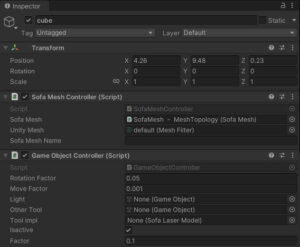 SofaUnity - Feature - Interactions - InfinyTech3D